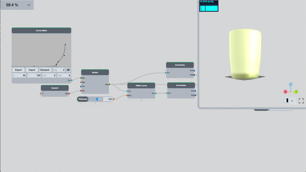 Let’s create a parametric cup model on BeeGraphy parametric node-editor software – 3D Stories ∙ ...
