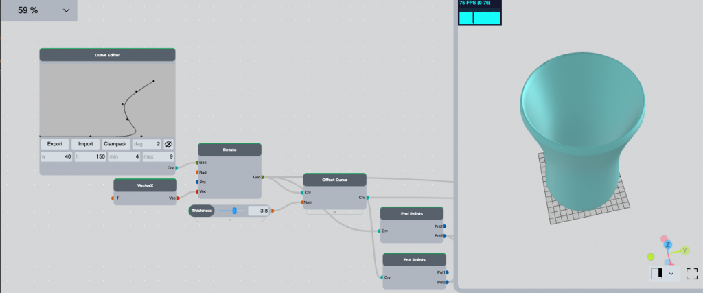 Let’s create a parametric cup model on BeeGraphy parametric node-editor software – 3D Stories ∙ ...